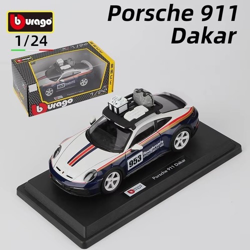 Bburago 1:24 Porsche 911 Dakar Diecast Model Racing Rally Car NEW in ...