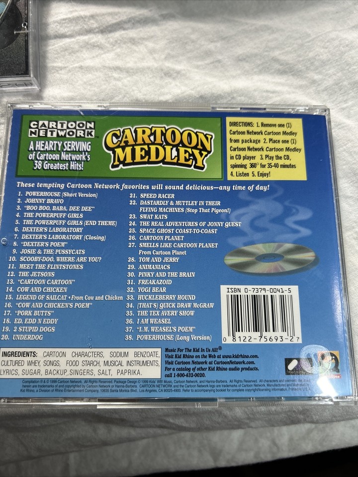 RARE CD - Cartoon Network: Cartoon Medley - Kid Rhino CD - Speed Racer ...