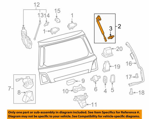 68950-69215 Toyota Stay assy, back door, rh 6895069215, New Genuine OEM ...