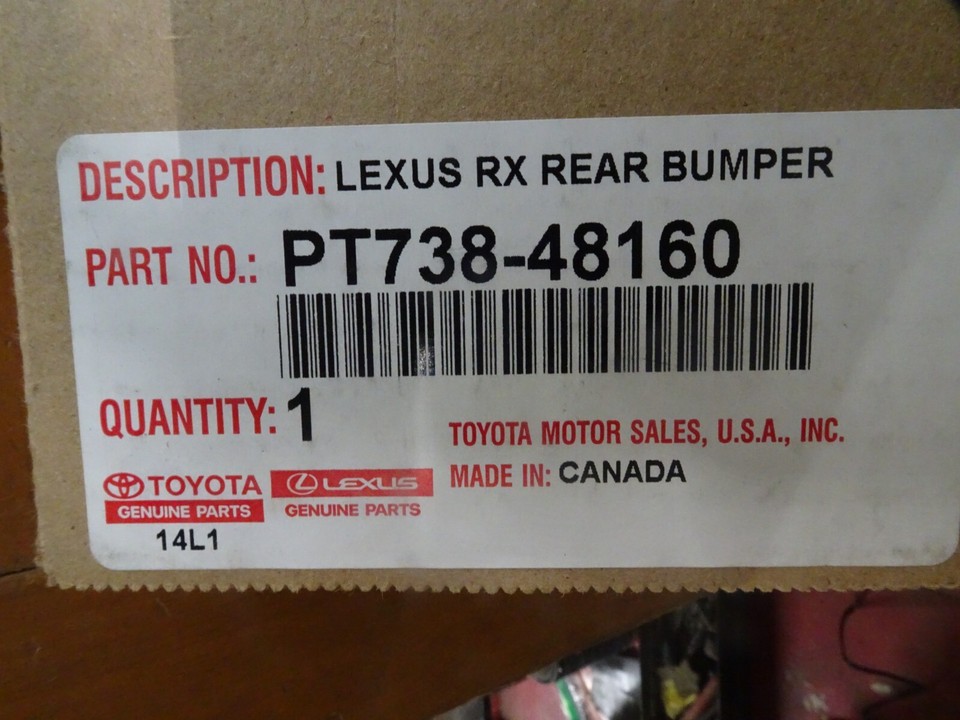 LEXUS OEM FACTORY REAR BUMPER PROTECTOR 2016-2019 RX350 RX450H ( PT738 ...