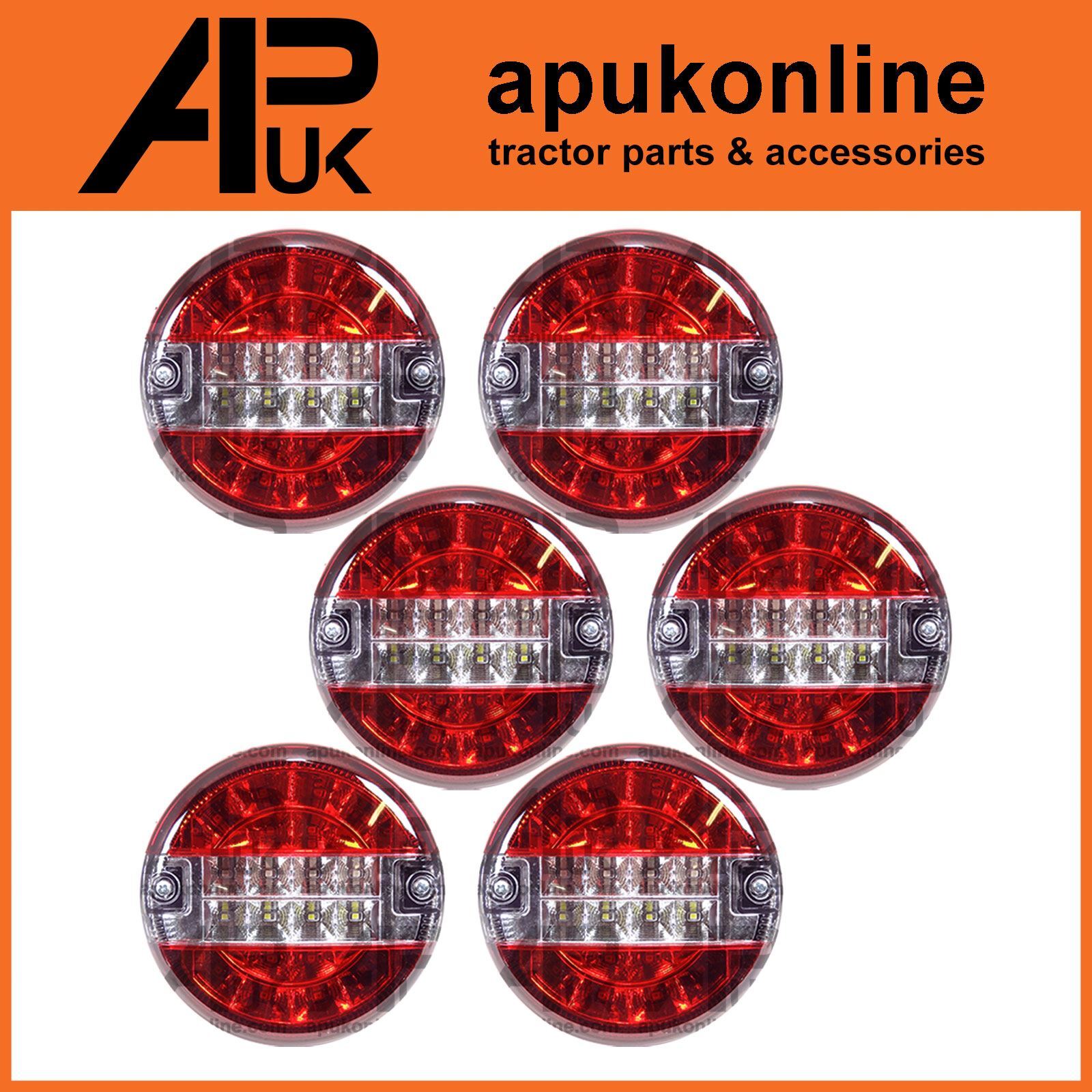 6x LED 5.5 inch Round Rear Brake Tail Lights Lamp Daxara Maypole Erde ...