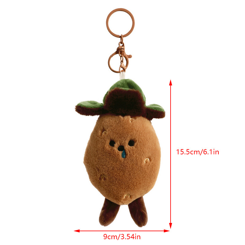 Creative Cute Plush Potato Doll Keychain Couple Funny Vegetable Potato ...
