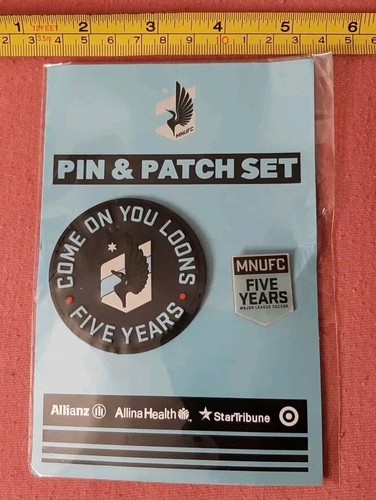 Minnesota United Football Club MNUFC Pax East 2018 MLS Pin & Patch Set ...
