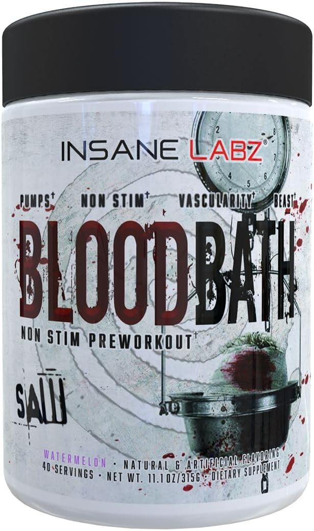 INSANE LABZ SAW BLOODBATH Non Stim Preworkout 40 Servings Pumps Vascularity | eBay