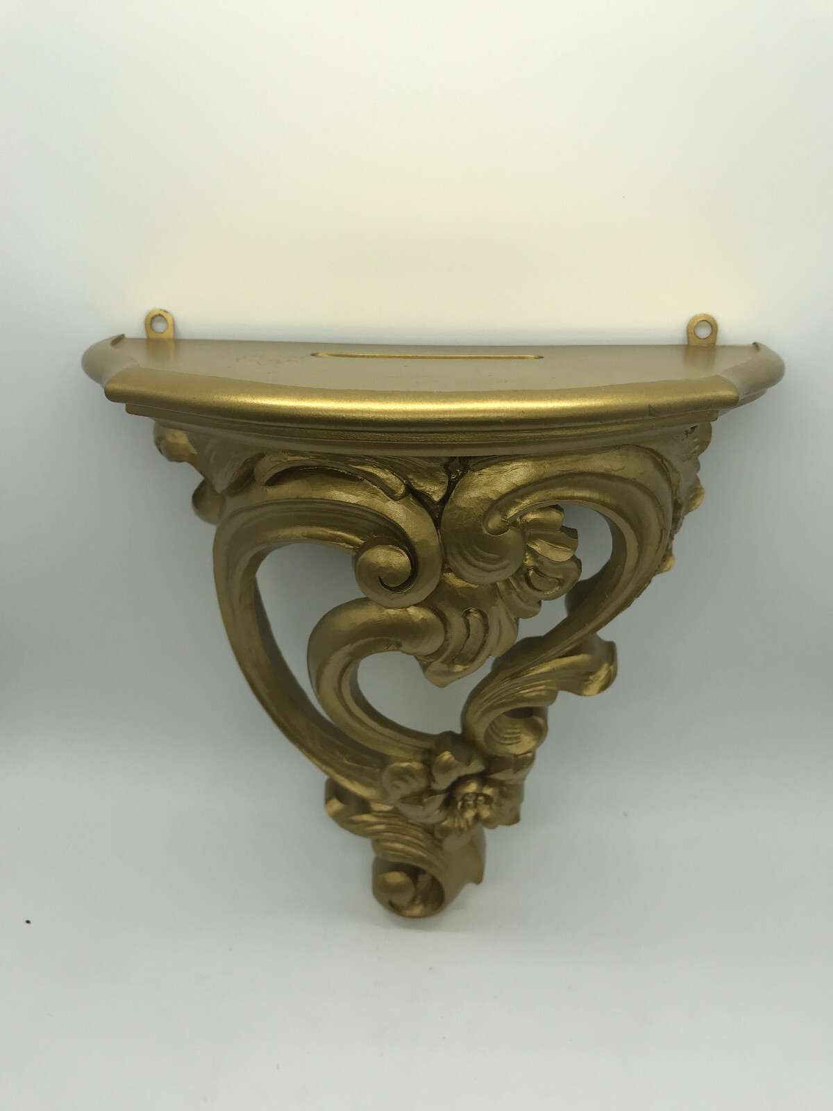 Set Of 2 Syroco Wall Shelf Gold Hollywood Regency MCM USA 3507 Vintage ...