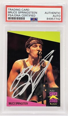 Bruce Springsteen Signed Auto 1991 Pro Set Rookie Card Born In The USA ...