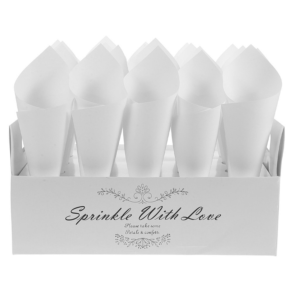 Wedding Paper Cones Holder Flower Bouquet Confetti Petal for Party ...
