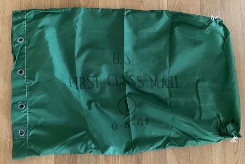 Vintage 60's First Class Mail Bag Green Nylon 32" x 24” | eBay