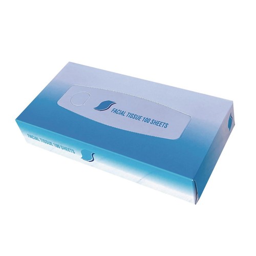 GEN Facial Tissue, 2-Ply, White, Flat Box, 100 Sheets/Box, 30 Boxes ...