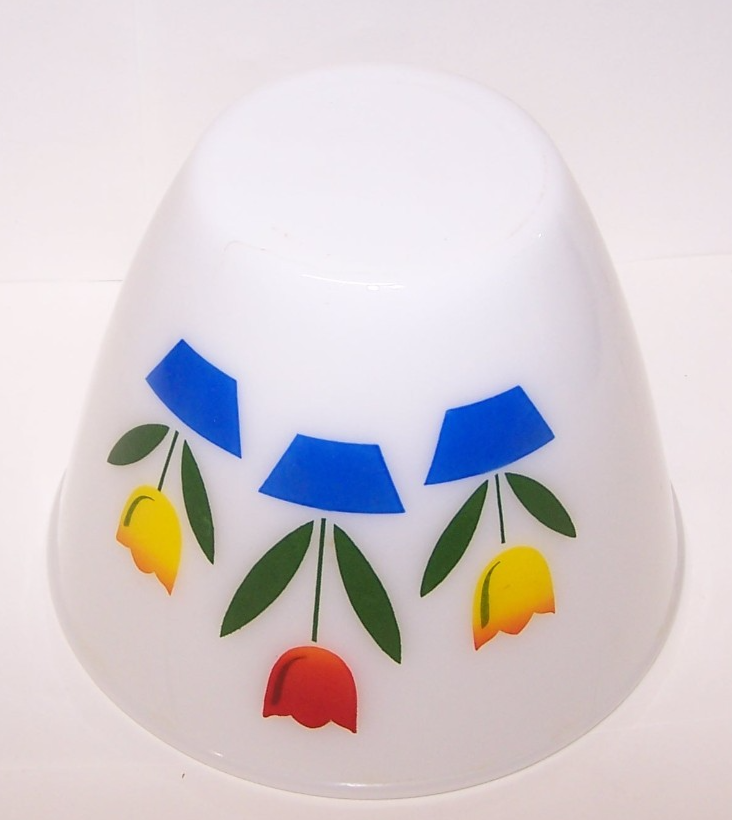 VTG Tulip Anchor Hocking Fire King Oven Ware Milk Glass Grease Drip Jar ...