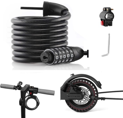 Electric Scooter Cable Lock Bike Combination Lock Bicycle Anti-Theft ...