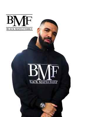 Original Drake Black Mafia Family BMF Fleece Hoodie Heavy Blend | eBay
