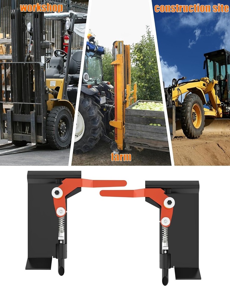 Weld-On Skid Steer Quick Attach Bucket Conversion Adapter Latch Plates ...
