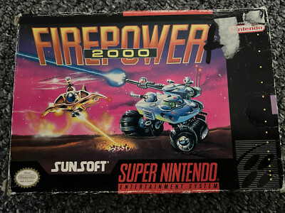 Firepower 2000 SNES / super Nintendo. NTSC V.Rare,Boxed. Fire Power2000 ...