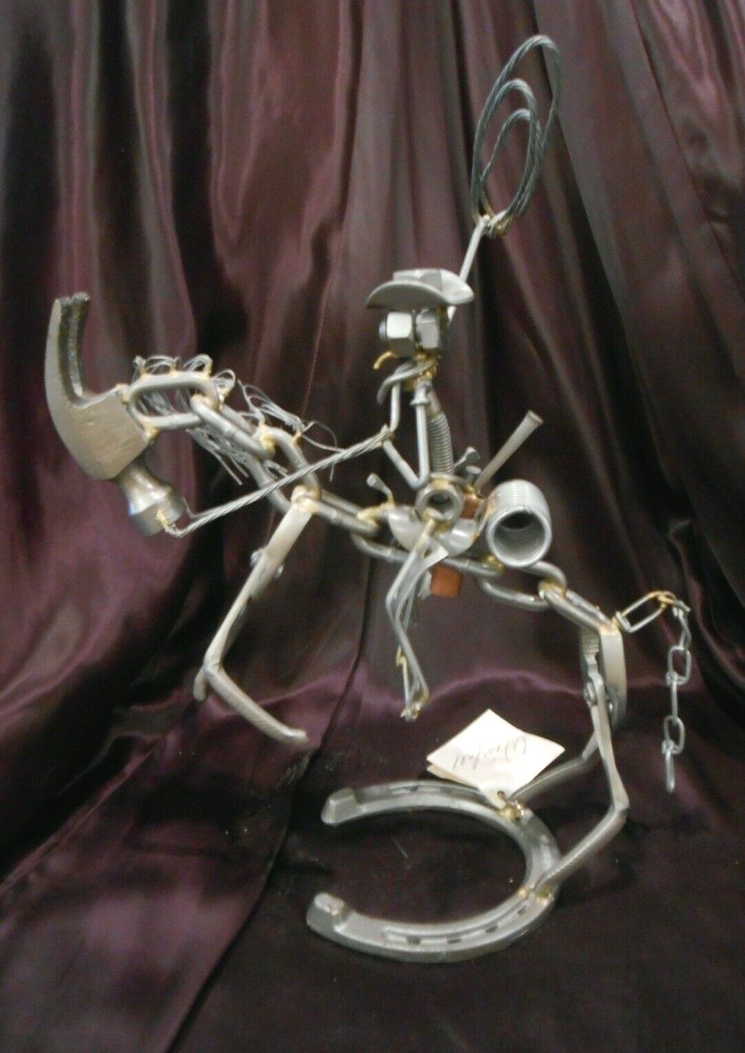 VTG SGND BILL WESTFALL 13" METAL SCULPTURE STEAMPUNK NUTZ & BOLTZ ...