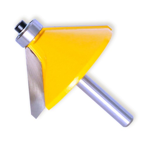 1pcs 1/4" Shank 45 Degree Chamfer and Bevel Edging Router Bit Cutting ...