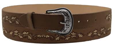 Handcrafted Full Grain Genuine Leather Embroidered Cowgirl Brown Amanda ...