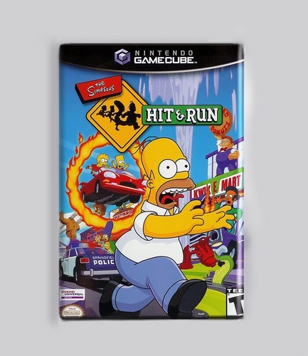 THE SIMPSONS HIT & RUN / GAMECUBE - 2"x3" FRIDGE MAGNET (box art ...
