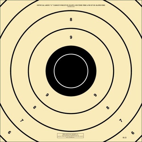 Army - L targets (B23 Targets) for 25 yard rapid fire - 14" x 14" -100 ...