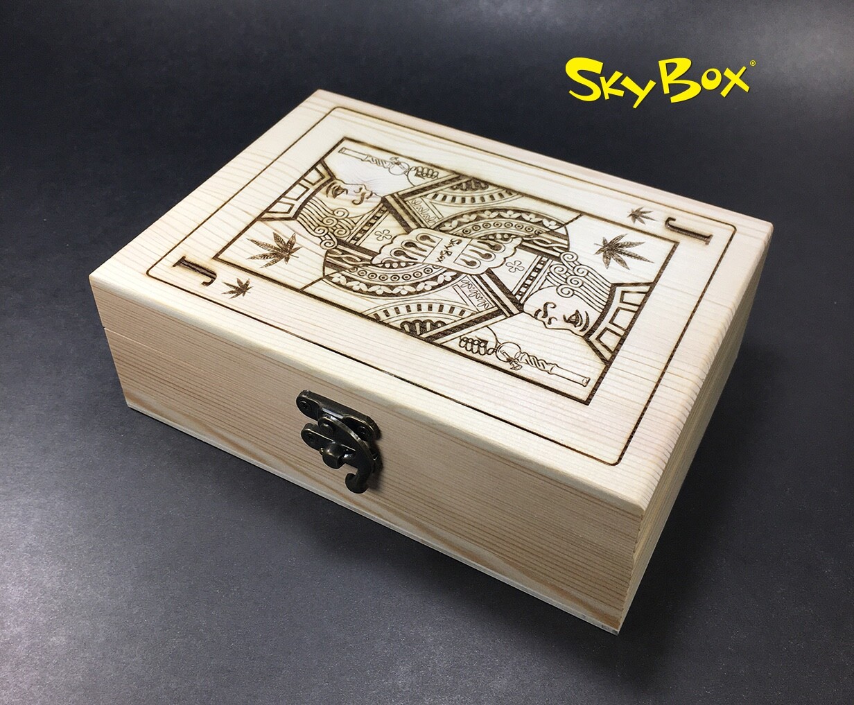 SkyBox® "JackPot" Laser Engraved Stash Box. Hinged Box with Latch ...