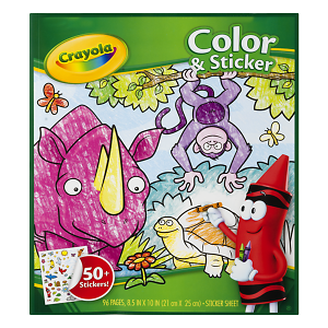 CRAYOLA COLOR AND STICKER BOOK -ANIMALS | eBay