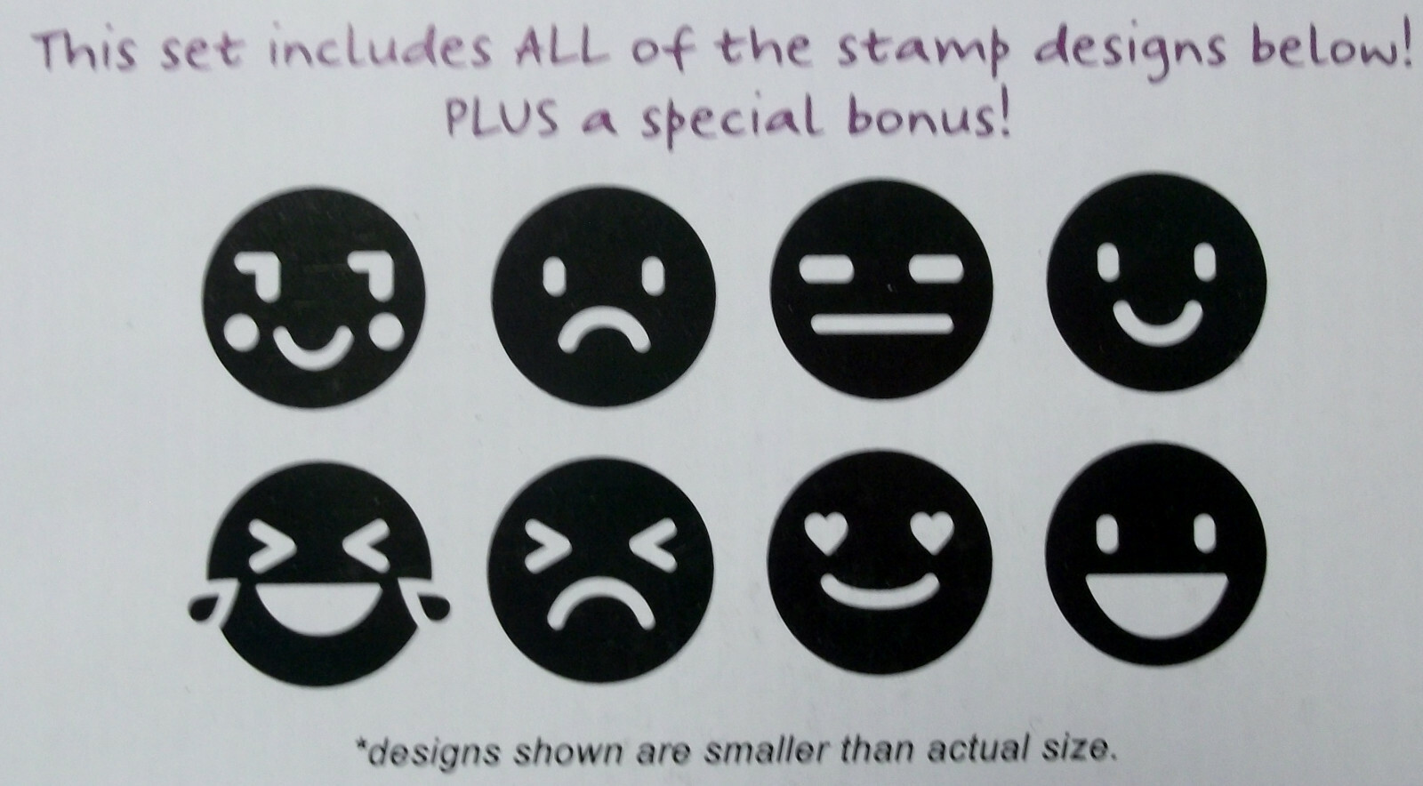 Stash Stamps Set of 11 Emoji Stamps Foam mounted on Plastic Ages 3 + | eBay