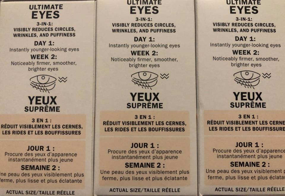 New Lot of 3 Boxes Olay Ultimate Eyes Eye Cream Wrinkles Puffiness Dark ...