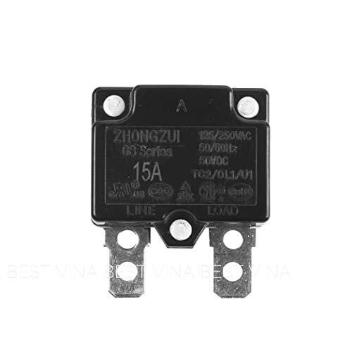15A Circuit Breaker Auto Reset Overload Protector Fuse for Kids Ride On ...