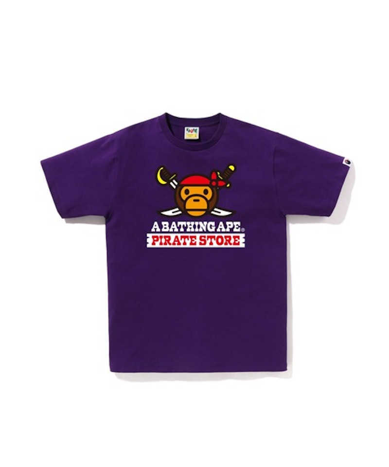 A Bathing Ape Pirate Store Men's T-Shirt 2024 SS Model MILO PIRATE ...