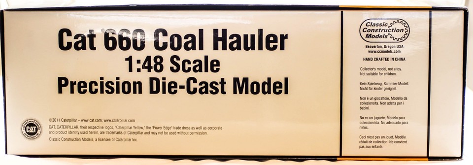 CATERPILLAR 660 CCM COAL HAULER TRUCK - 1:48 - DIECAST NIB 750 made | eBay