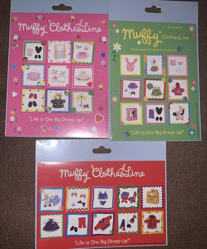 Muffy Vanderbear Clothes Line Stickers New In Package 3 Sets 1999 2000 ...