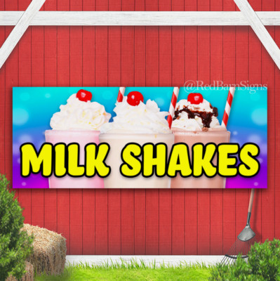 Milk Shakes Indoor Outdoor Banner Sign with grommets | eBay