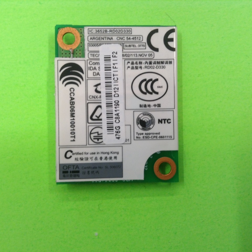 Gateway M-2624U Laptop Computer 56K Dial Up Modem E93908 MDC-003#/R6C ...