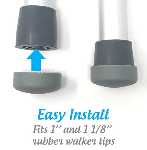 Deluxe TuffCovers Walker Glide Caps - 2 Pairs Gray | eBay