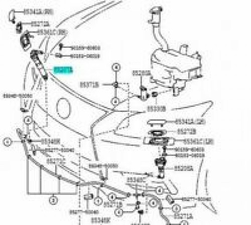 TOYOTA Genuine OEM Actuator Sub-Assy, Headlamp Washer, RH 85207-50060 ...