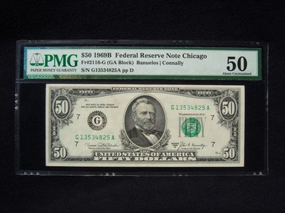 $50 Federal Reserve Note Series 1969-B FR2116-G Chicago GA Block | eBay