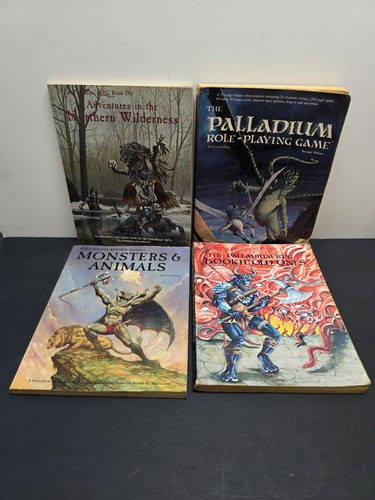 VTG Lot of 4 Palladium RPG PB Books Core, Old Ones, Monsters & Animals ...