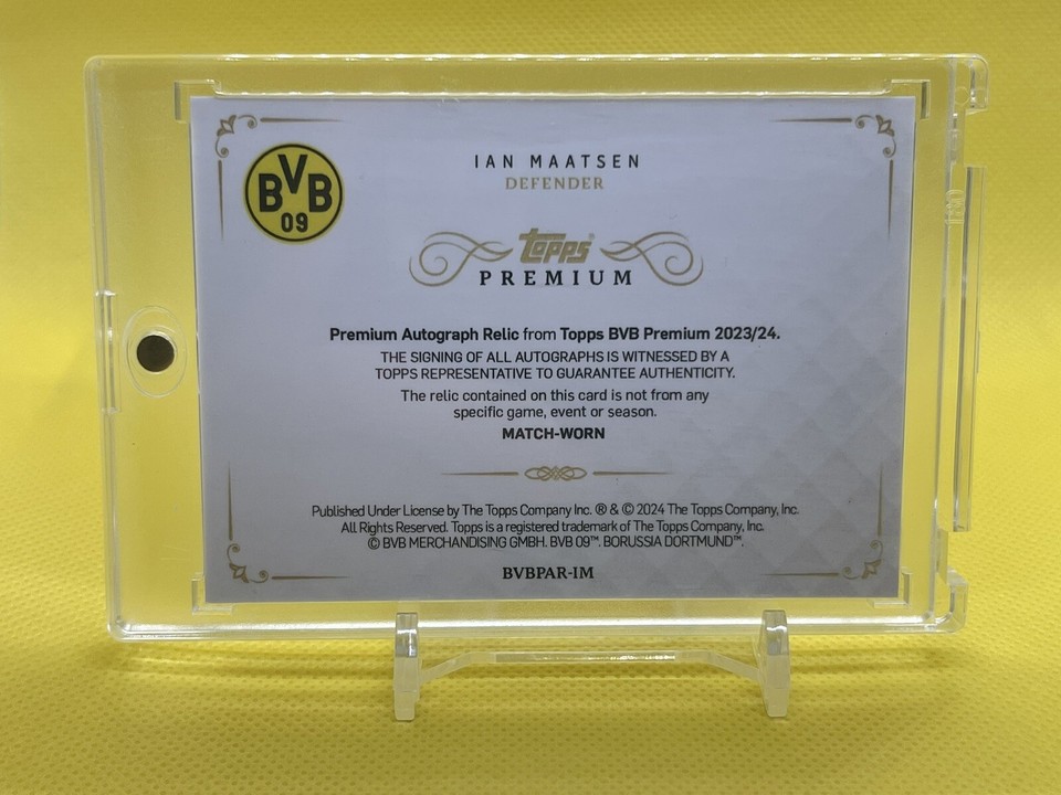 2023-24 Topps BVB Premium - Ian Maatsen /30 Patch Autograph Borussia ...