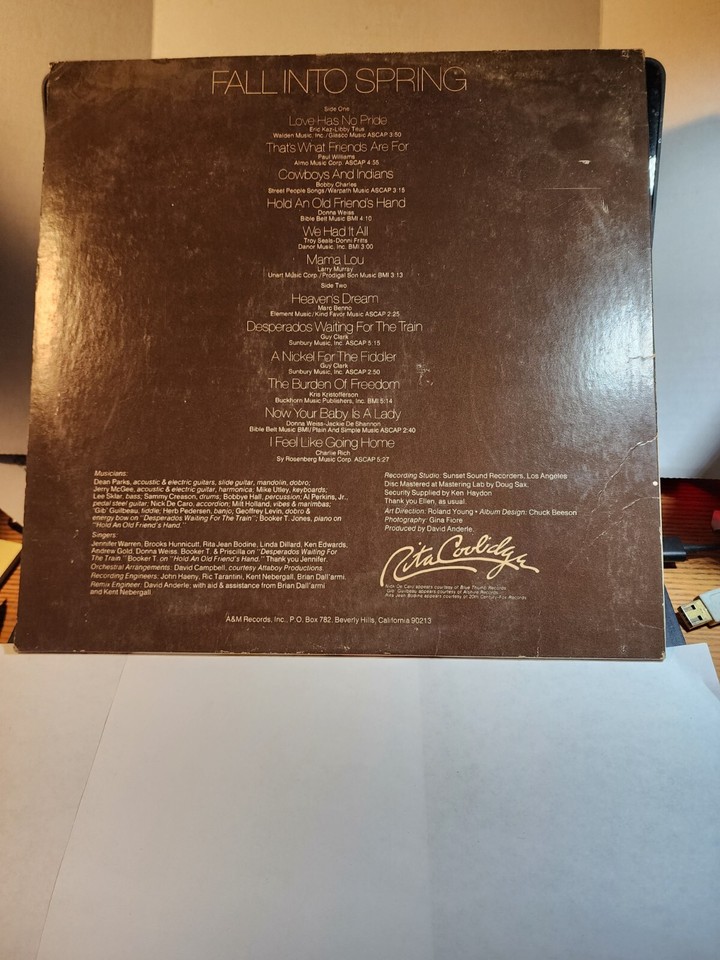 RITA COOLIDGE : FALL INTO SPRING - A&M SP-3627VG+ R14 | eBay