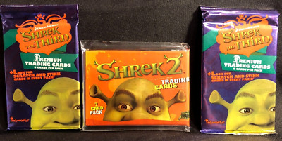 SHREK The THIRD 2 Unopened Packs & 1 SHREK 2 Unopened Pack (3 Packs in ...