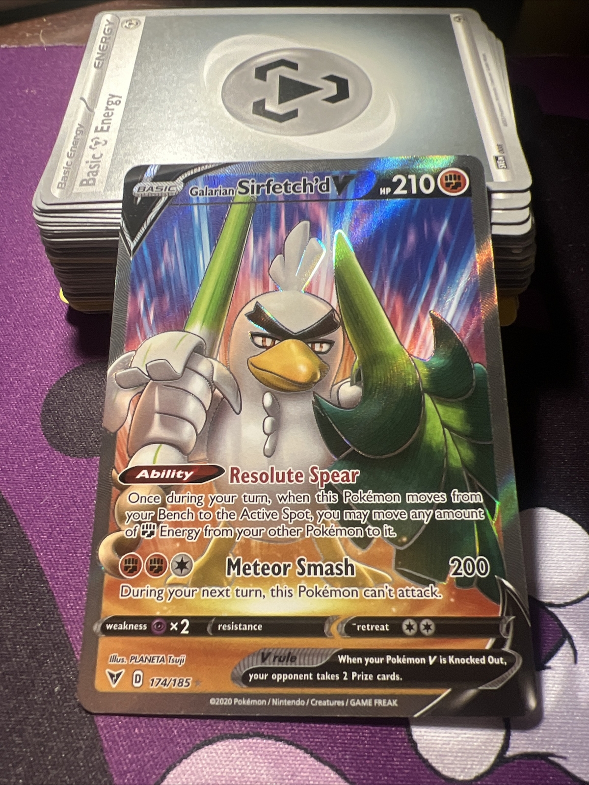 Galarian Sirfetch'd V 174/185 Pokemon TCG Vivid Voltage Full Art Ultra ...