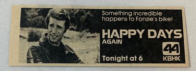 1980 KBHK tv ad~ HAPPY DAYS Again ~something incredible happens to ...