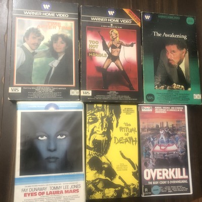 Big Box VHS Lot Cult Horror Gore Exploitation 70s 80s Clamshell Sci-fi ...