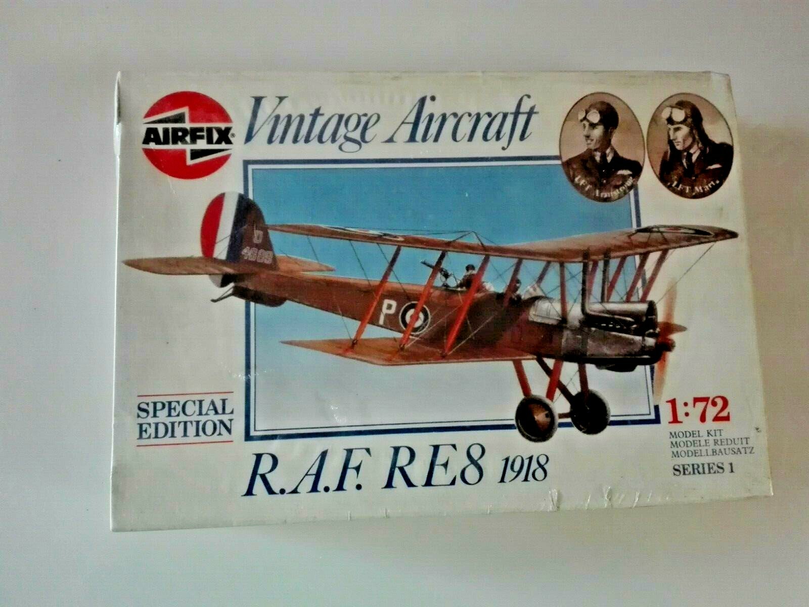 RAF RE8 1918 1/72 SCALE AIRFIX SERIES VINTAGE AIRCRAFT PRECINTADO ...