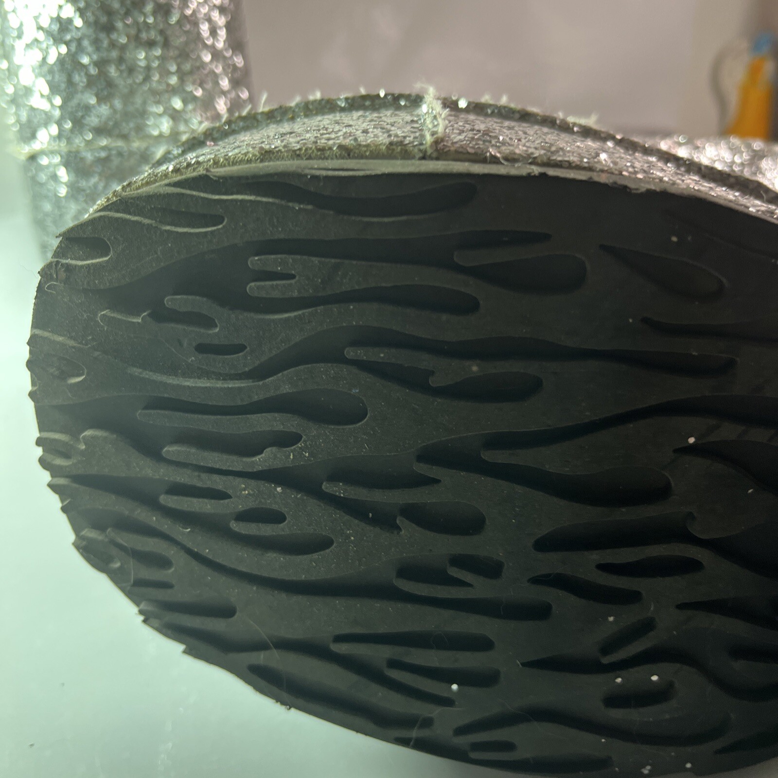 Demonia Stack Silver Glitter Gene Simmons Knee High, Platform Men’s 12 ...