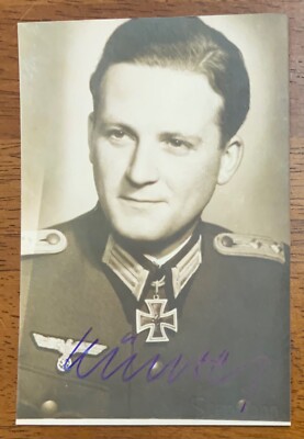 WWII German Army Infantry Hans-Joachim Kunzel Knights Cross Signed ...