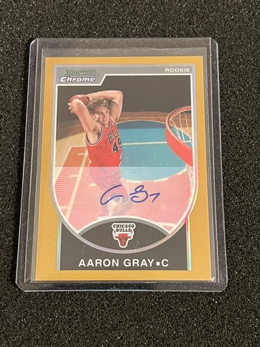 Aaron Gray 2007-08 Bowman Chrome Gold Refractor Rookie Auto #d /50 ...