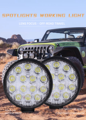 2 x 4 inch Round LED Work Lights Pods SPOT Offroad Truck SUV Fog ...