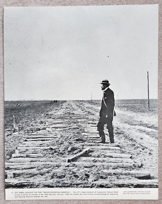 11x14 PHOTO UNION PACIFIC RAILROAD SUPERINTENDENT OF CONSTRUCTION ...