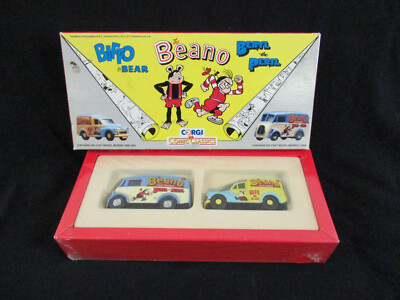 Corgi BEANO Toy Vans, Dandy Biffo Bear & Beril The Peril 1992 Gift Set ...